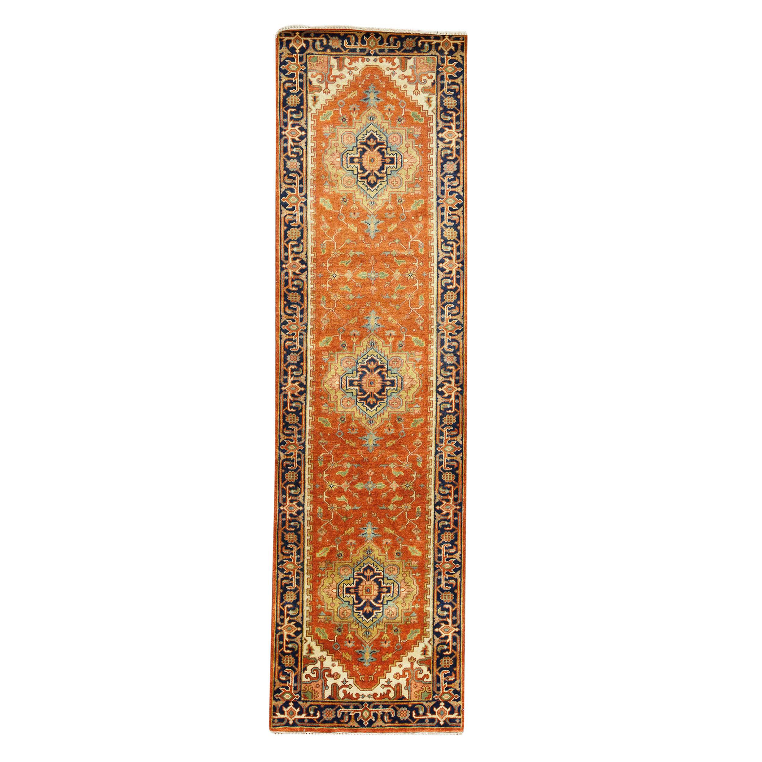 Bokara Rug Co., Inc. One-of-a-Kind 2'9" x 9'11" Area Rug in Rust/Blue/Orange - Wayfair Canada